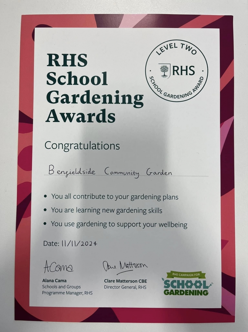 RHS School Gardening Awards Levels 1 & 2 | Building Self Belief